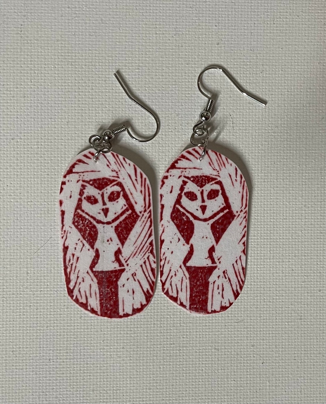 The Owl House (owlbert) Eraser Print Earrings Red - Etsy