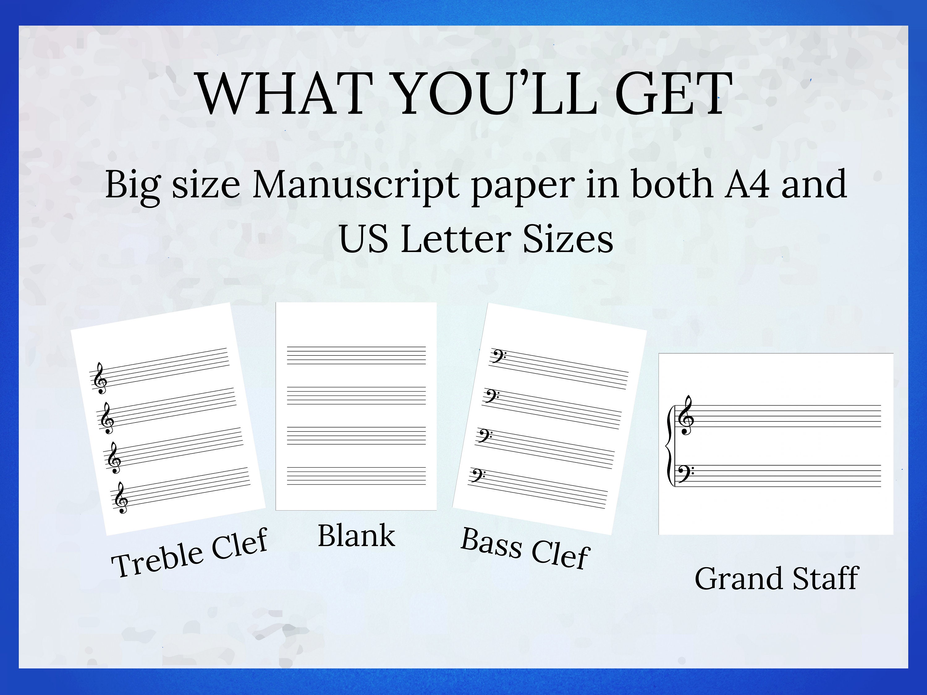 Sheet Music Bundle Big Size | Music Symbols Songwriting Journal ...