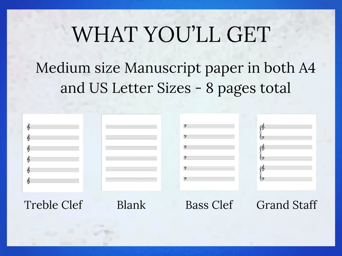 Sheet Music Bundle Medium Size | Songwriting Journal Recording Studio ...