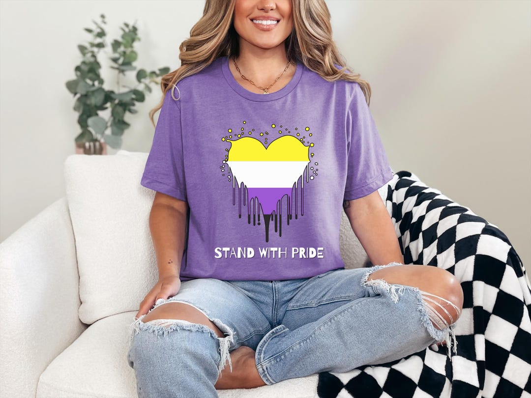 Non Binary Flag, Stand With Pride, Unisex Shirt, Pride Shirt, Non-binary Shirt, Kindness Shirt ...