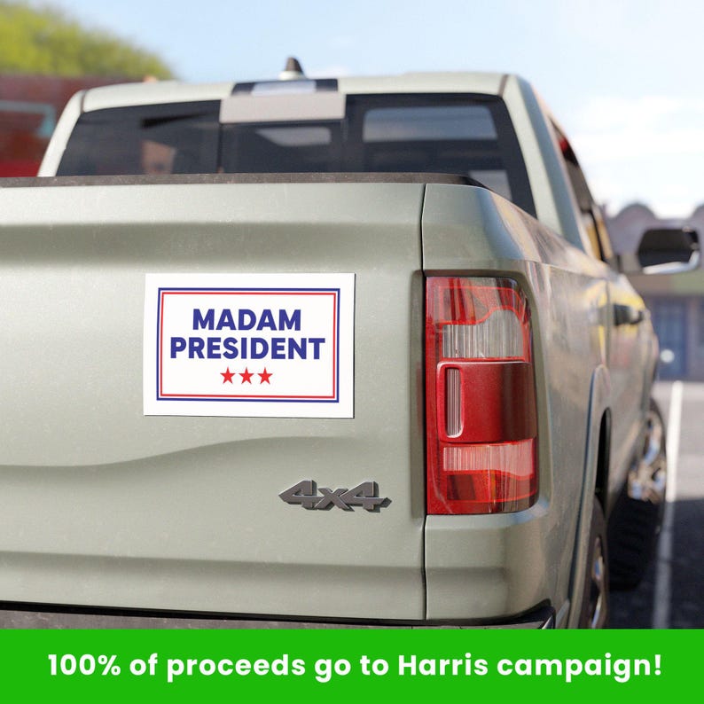 Madam President Car Magnet Bumper sticker - Etsy