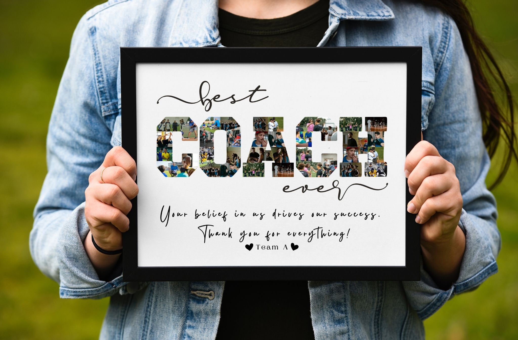 Best Coach Photo Collage Custom Template Father's Day Birthday Gift for ...