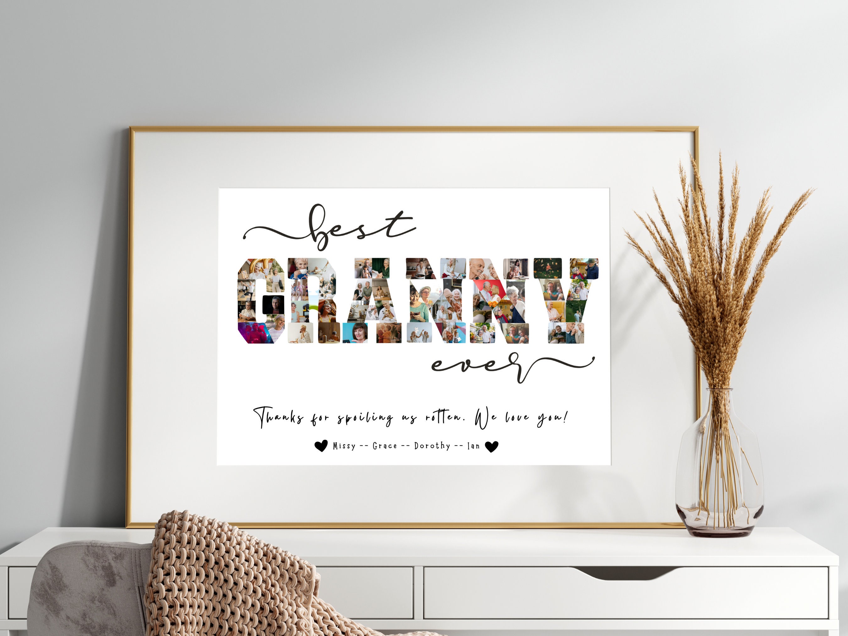 Granny Photo Collage Personalized Photo Gift Idea for Grandma for Her ...