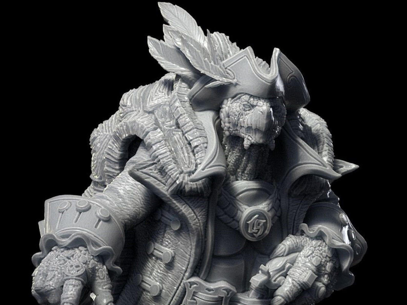Grog the Captain | Unpainted Miniature for Tabletop / Pathfinder ...
