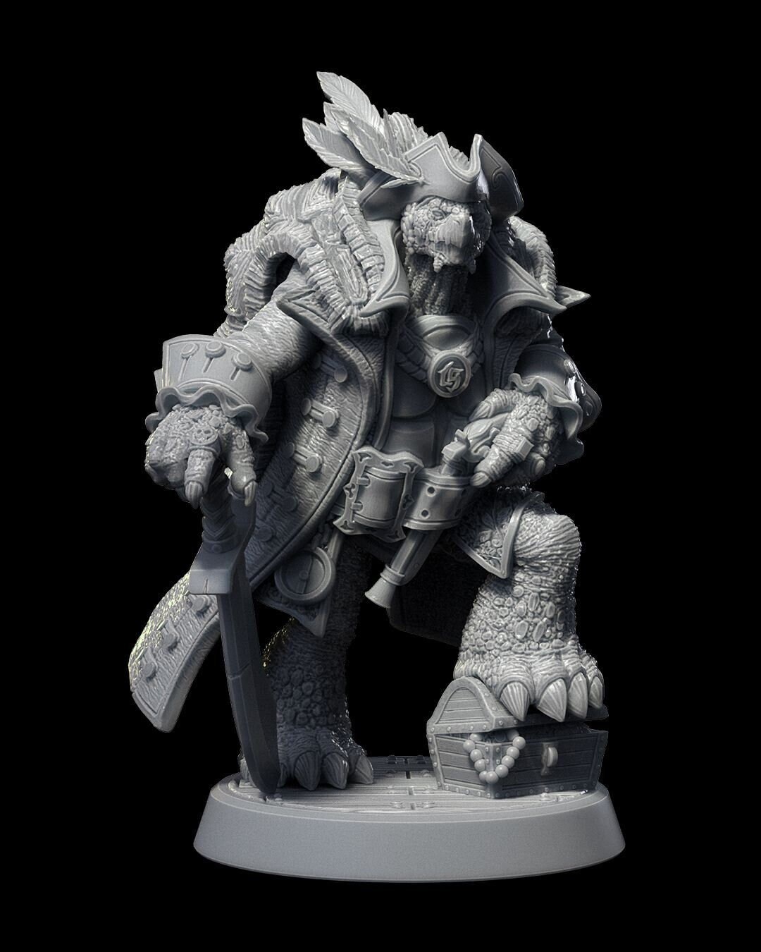 Grog the Captain | Unpainted Miniature for Tabletop / Pathfinder ...