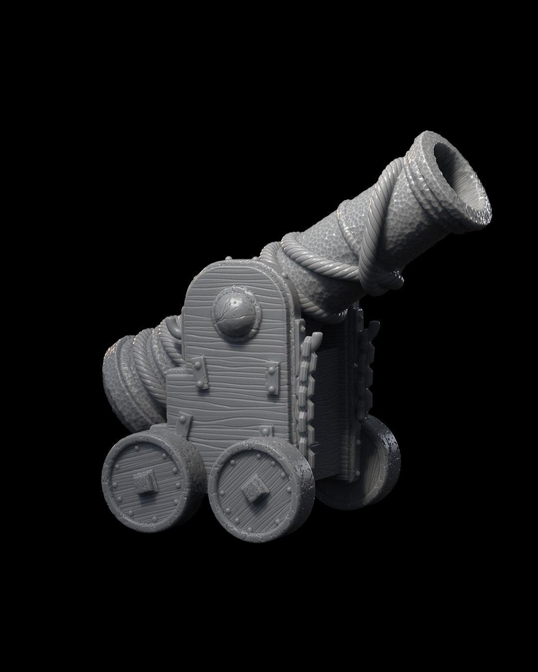 Small Cannon Unpainted Figurine for Tabletop / Pathfinder / Dungeons & Dragons Dnd / Fantasy ...