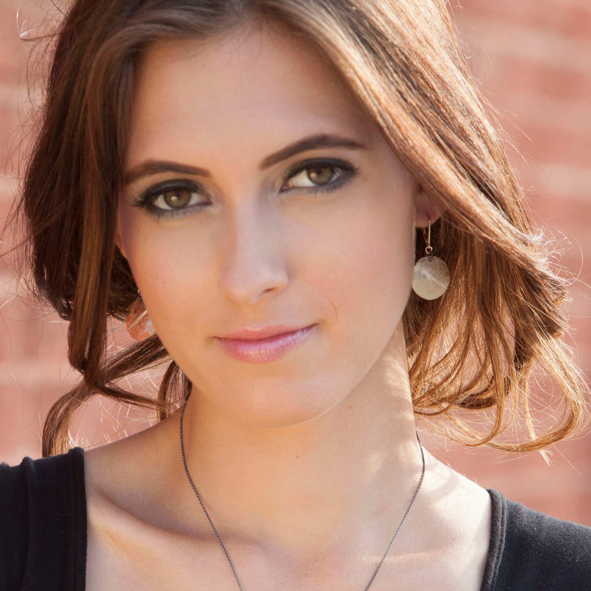 Inspirational Jewelry, Strong Woman Gift, Hammered Gold Disc Earrings ...
