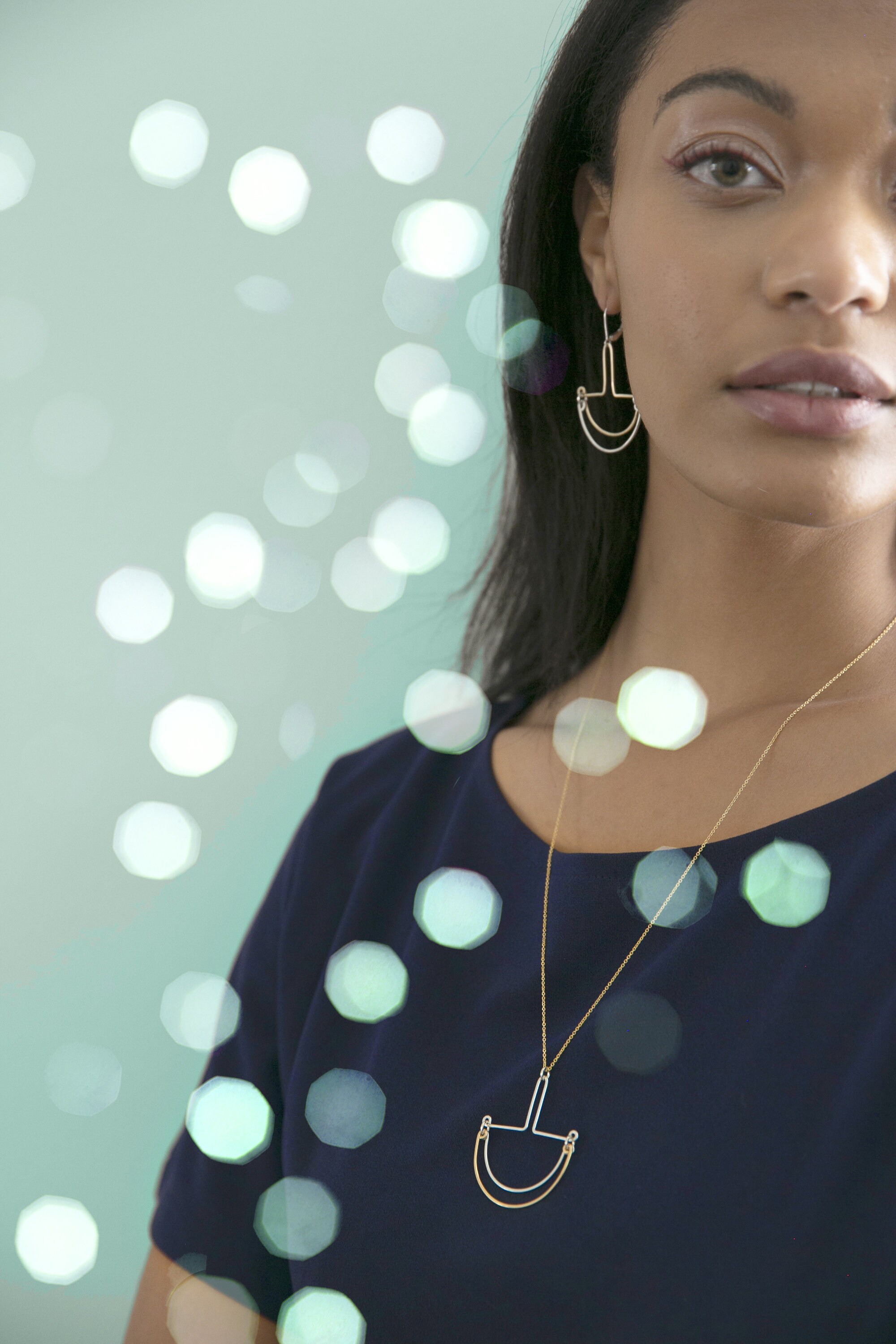 Playful Statement Necklace Unique Gift for Her Mixed Metal | Etsy