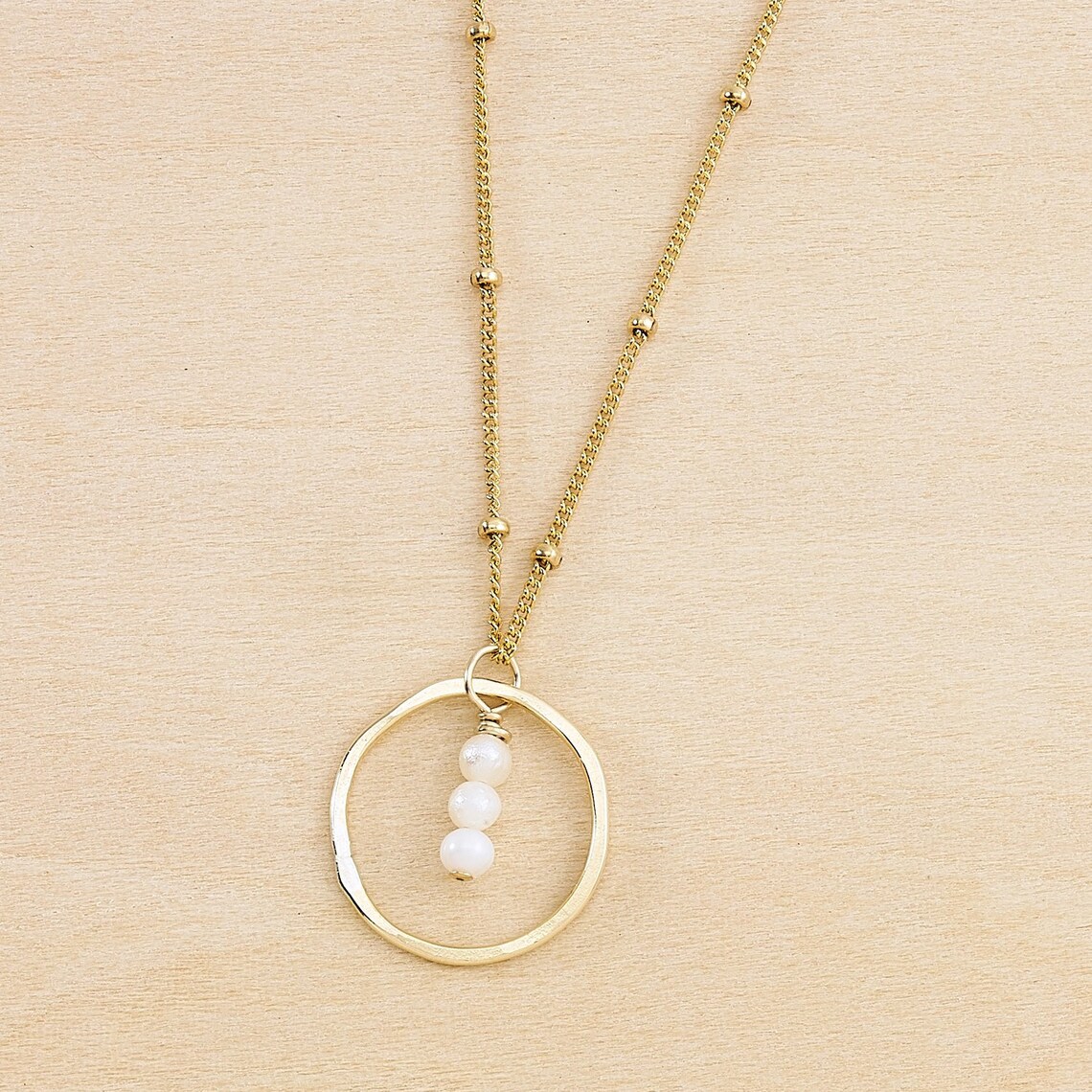 Dainty Pearl Necklace Tiny Circle Dotted Chain Necklace - Etsy