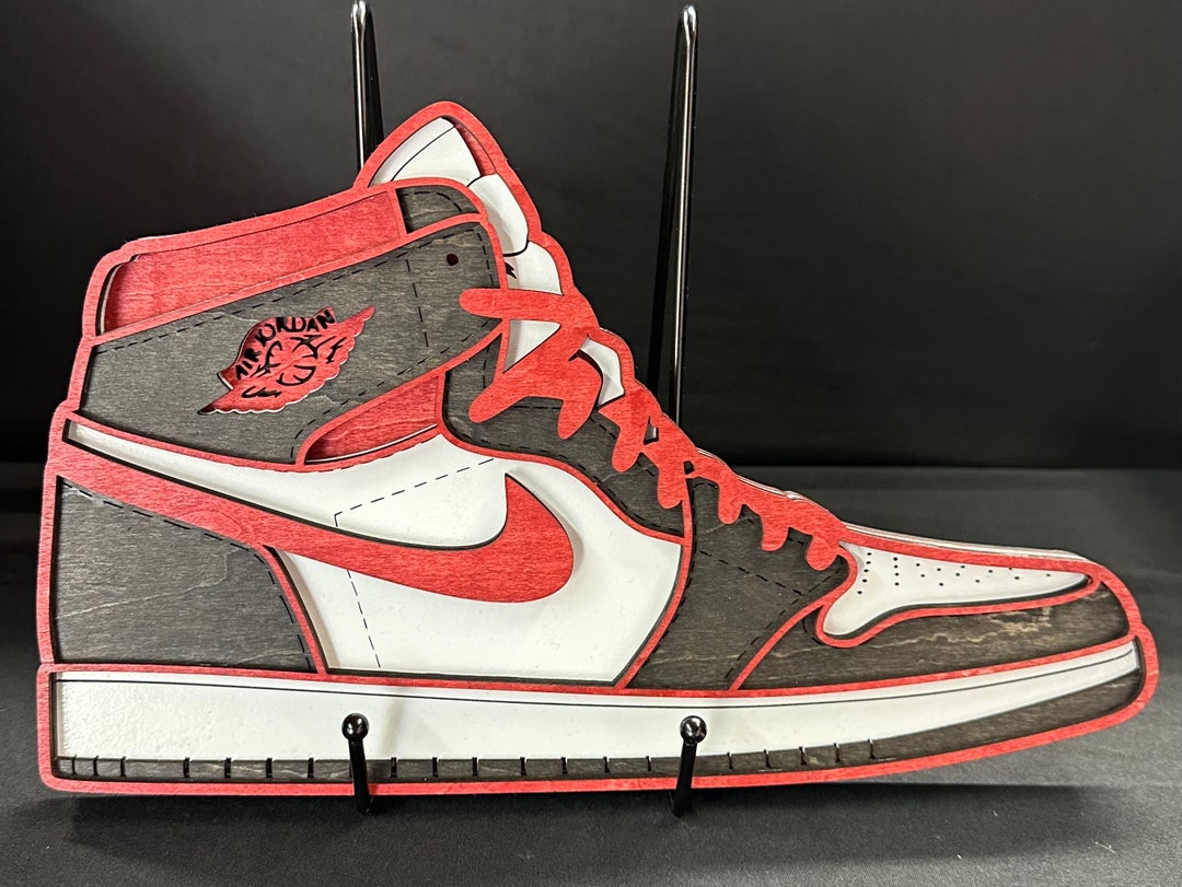 Nike Shoe Red and Black 5 Layer Wood Sign - Etsy