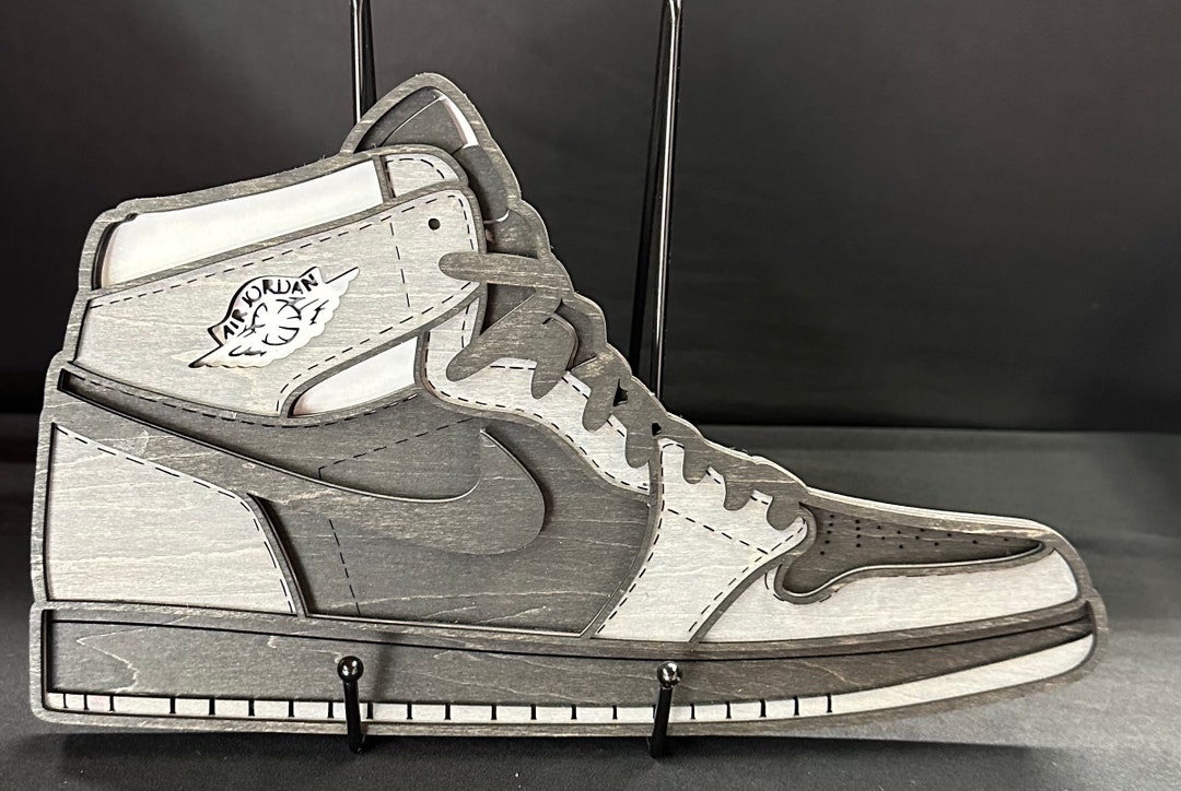 Nike Shoe Black and Grey-5 Layer Wood Sign - Etsy