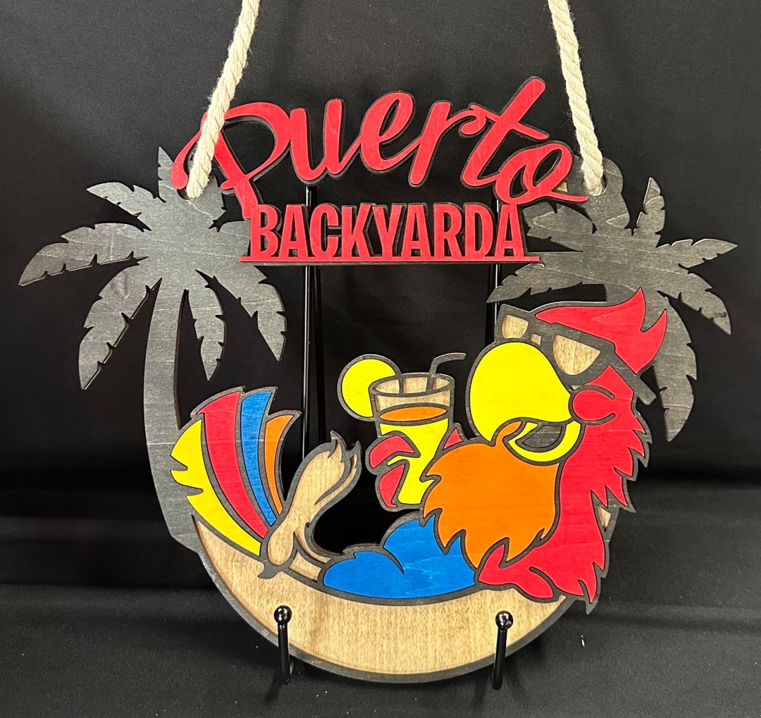 Puerto Backyarda 2 Layer Wood Door Hanger - Etsy
