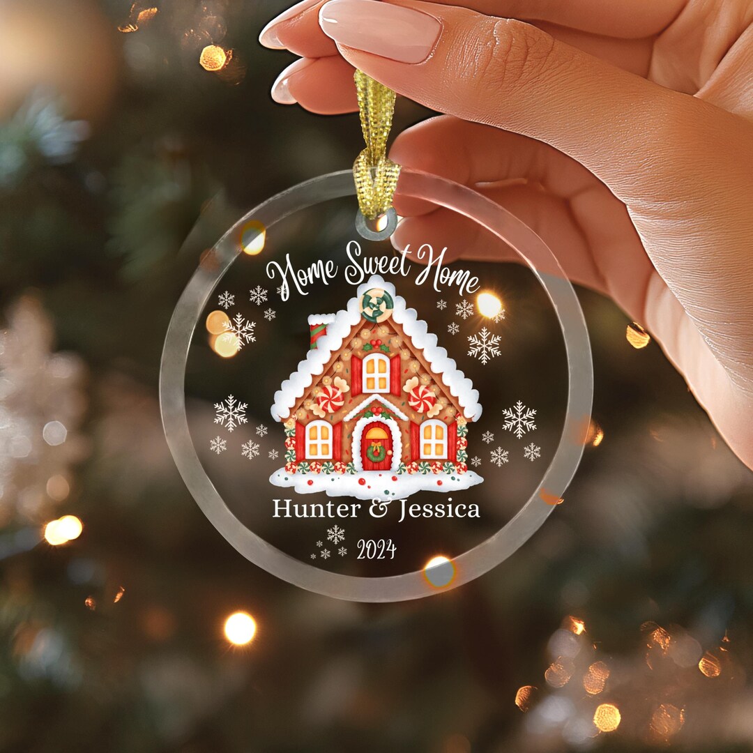 Personalized First Christmas New Home Ornament 2024 Gingerbread House ...