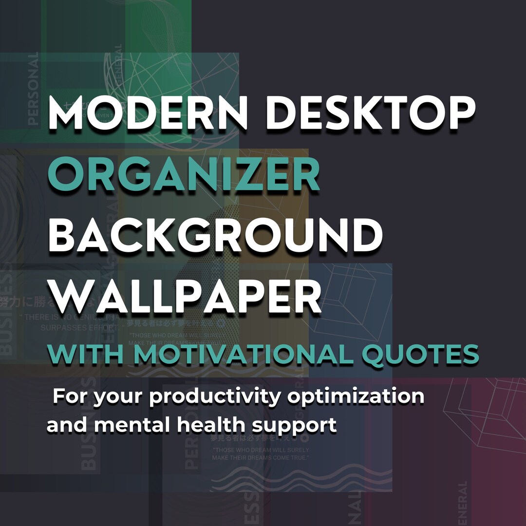 Modern Desktop Organizer Background Wallpaper With Motivational Quotes ...