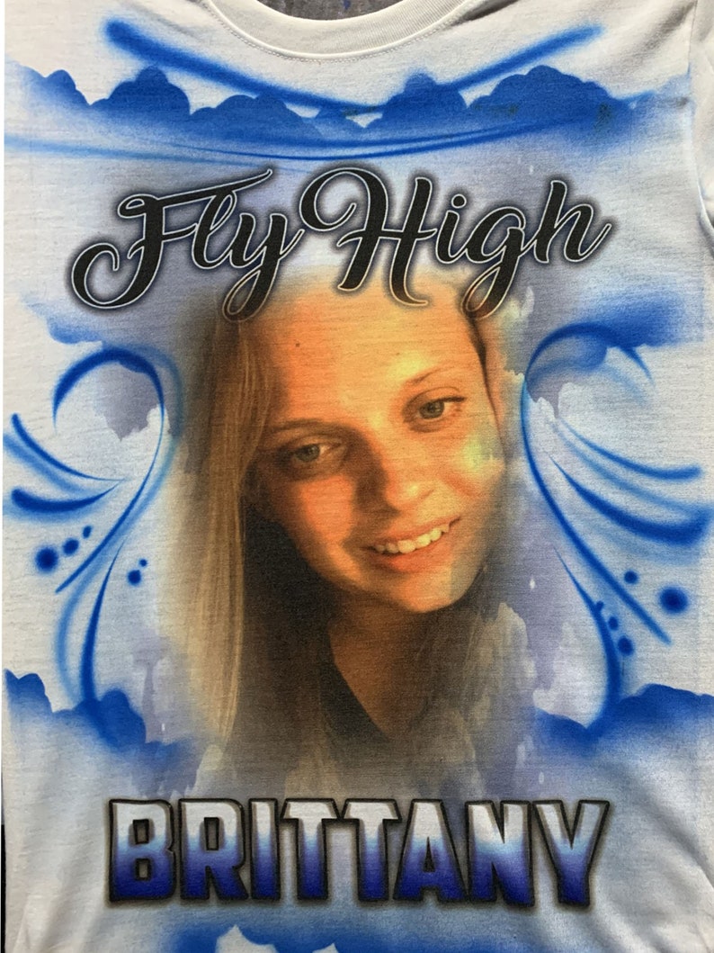 Airbrush and Print Memorial T-shirt - Etsy