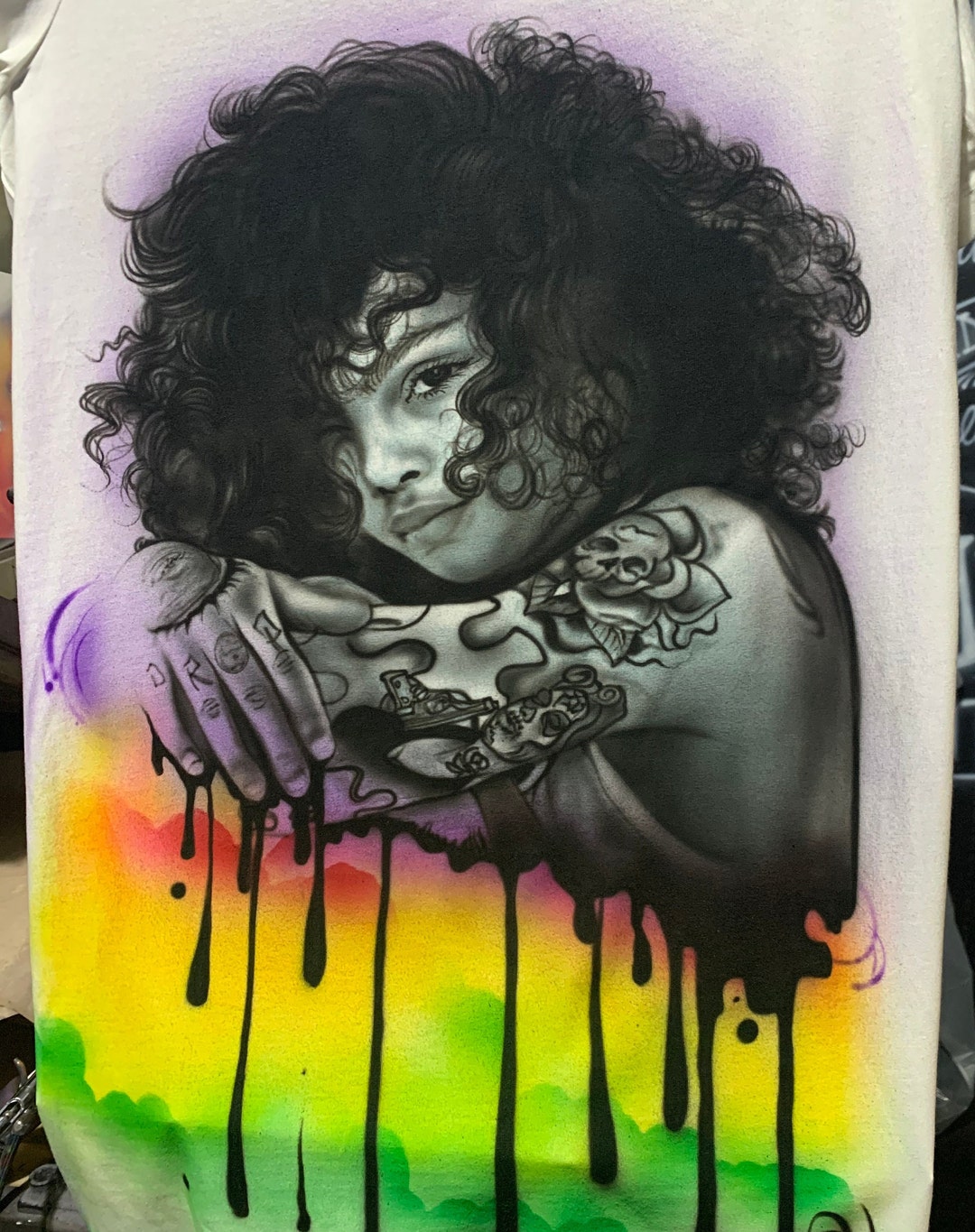 Custom Airbrushed T-shirt Portraits - Etsy