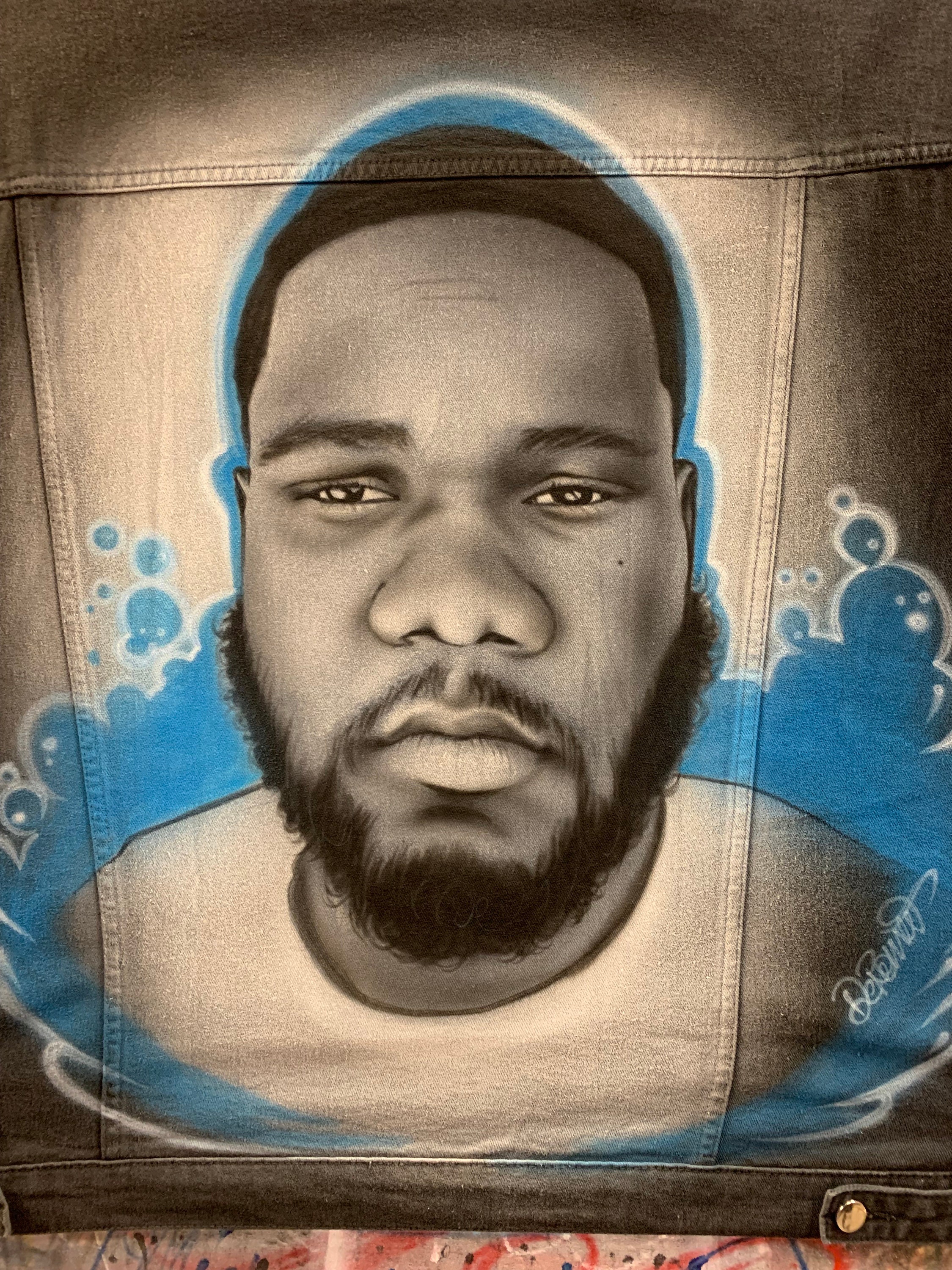 Custom Airbrushed Jean Jacket Portraits - Etsy