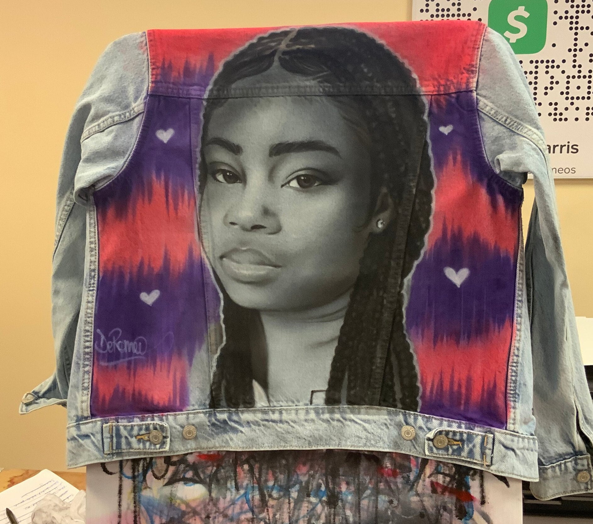 Custom Airbrushed Jean Jacket Portraits - Etsy