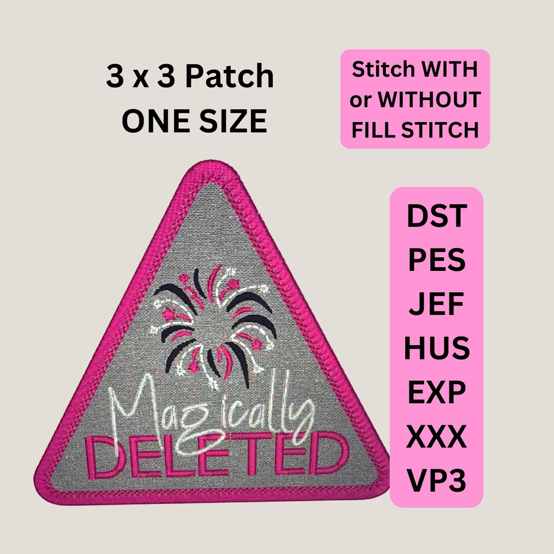 Crafters Patch "magically Deleted" Digital Download Embroidery File ...