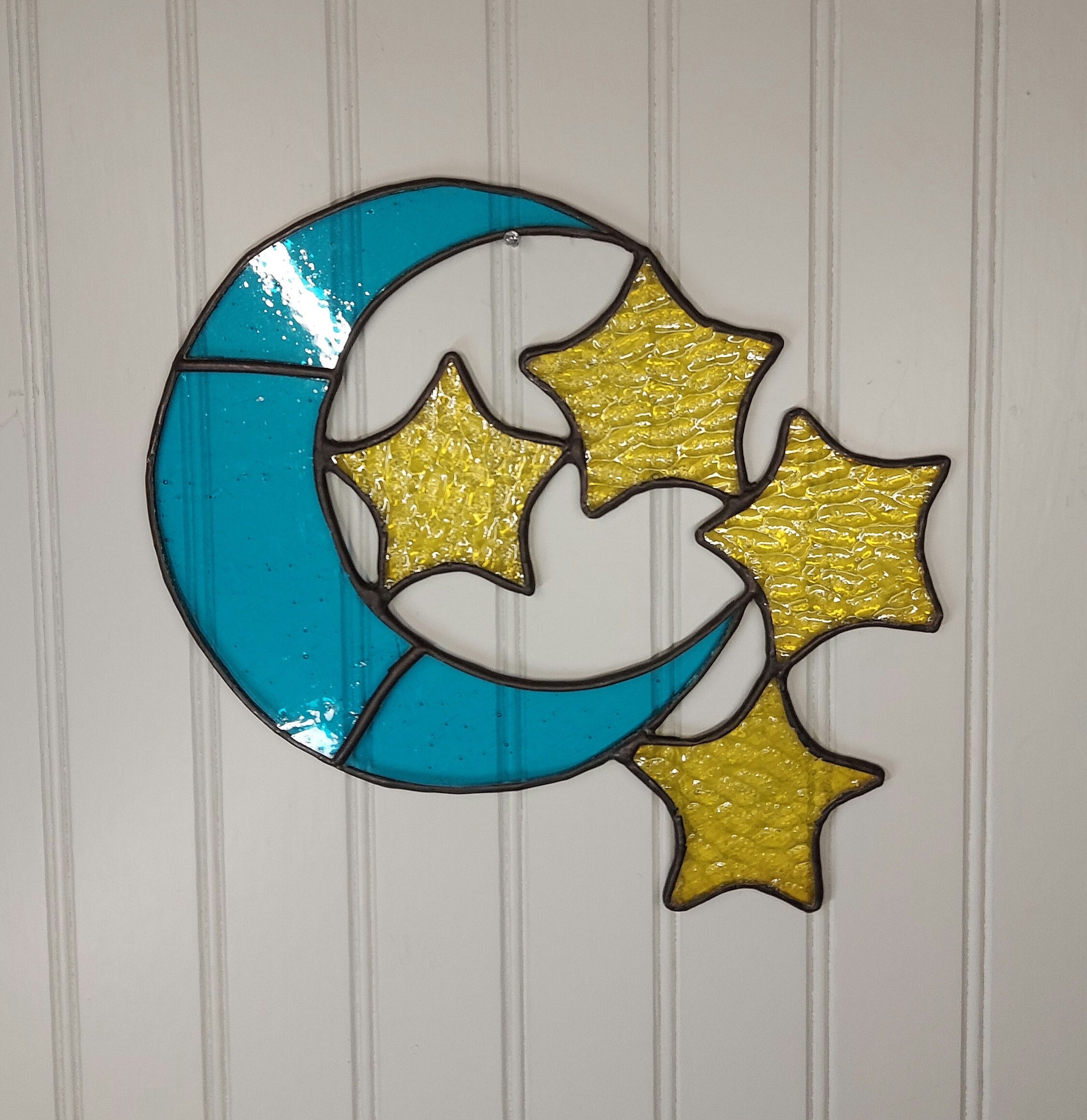 Stained Glass Pattern Moon and Stars - Etsy Canada