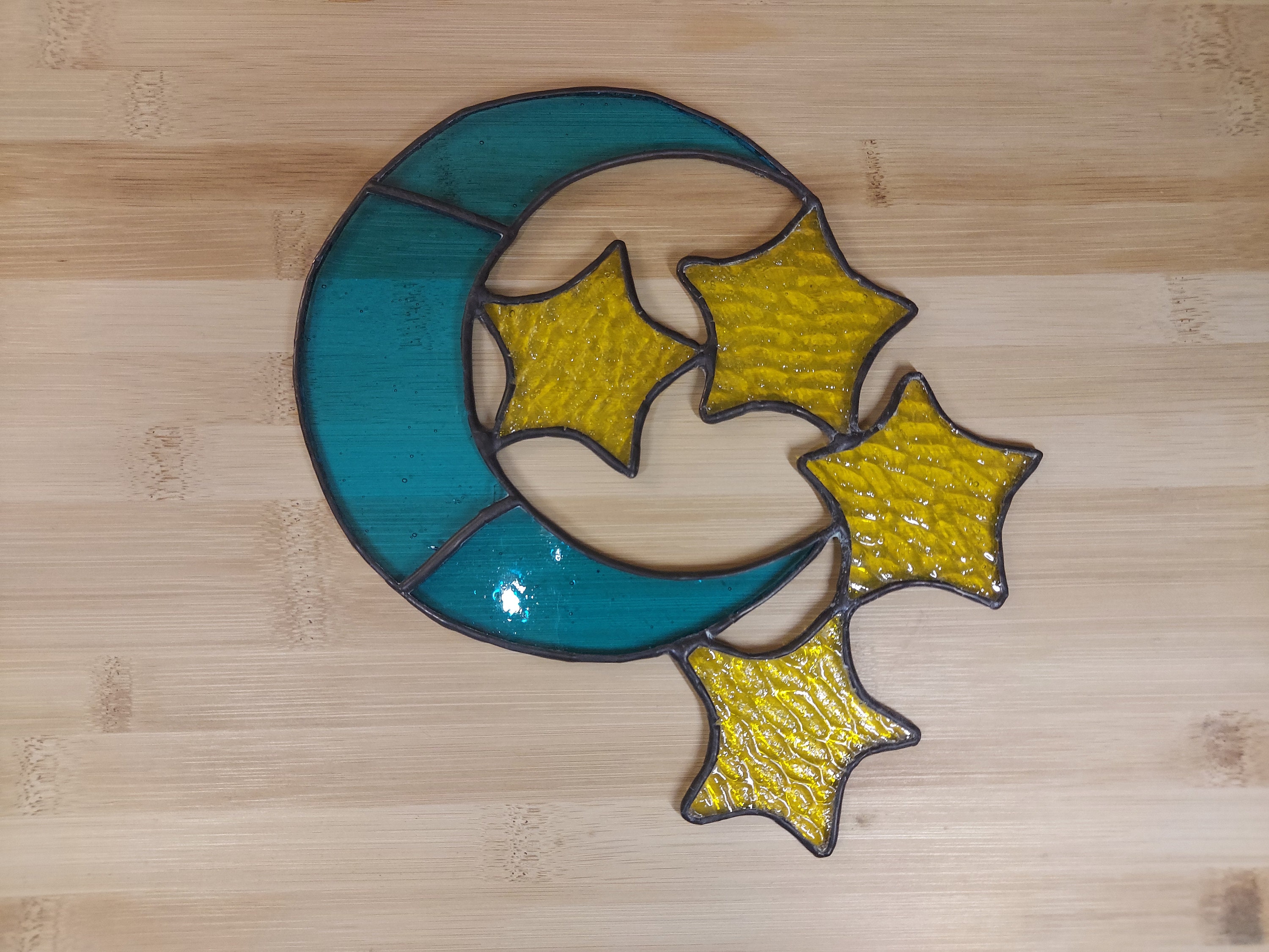 Stained Glass Pattern Moon and Stars - Etsy Canada