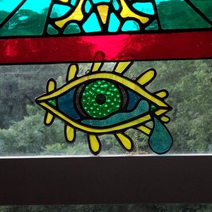 Dragon's Tear - Stained Glass Suncatcher Panel Ornament - Etsy