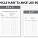 Vehicle Maintenance Logbook Kdp Digital Planner Template Canva Editable ...