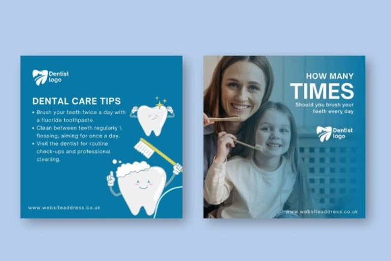 Dentist Social Media Post Template Graphic Designer Social Media Posts ...