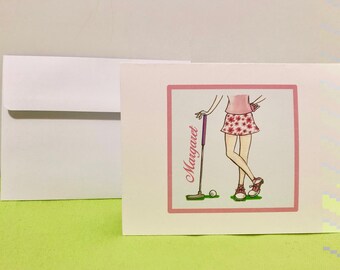GOLF Note Cards Personalized Gift Pack Free Shipping | Etsy