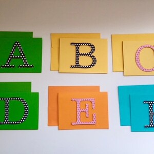 Handmade Alphabet Note Cards Free Domestic Shipping - Etsy
