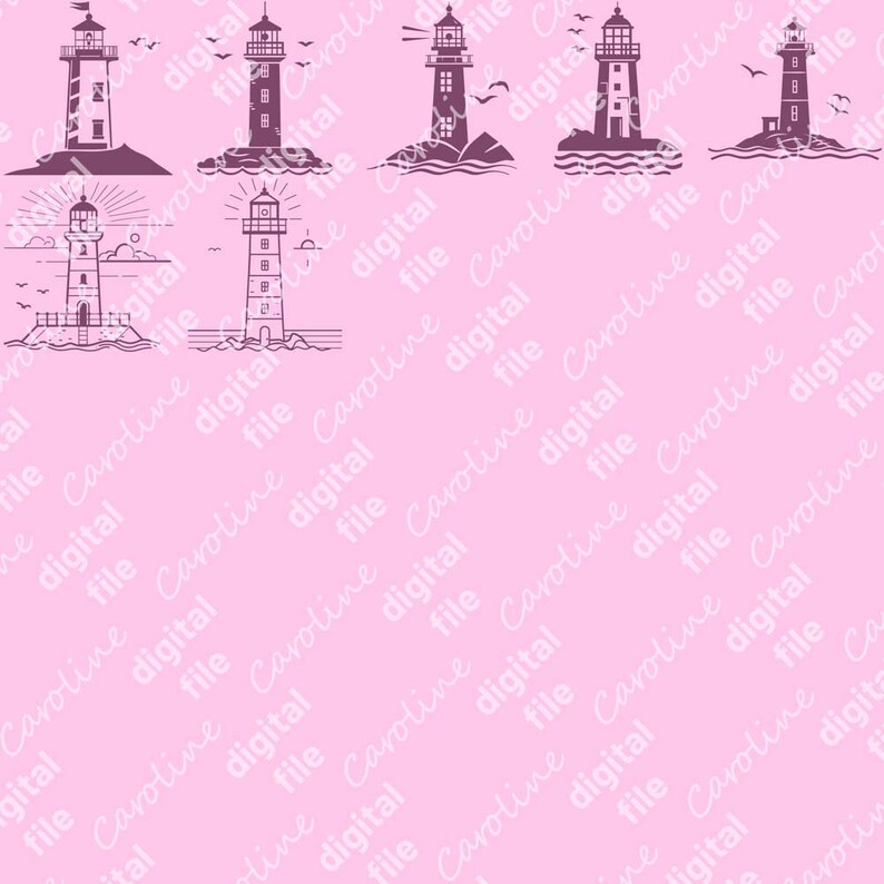 Lighthouse Svg Lighthouse Png Lighthouse Bundle Clipart Lighthouse Cut ...