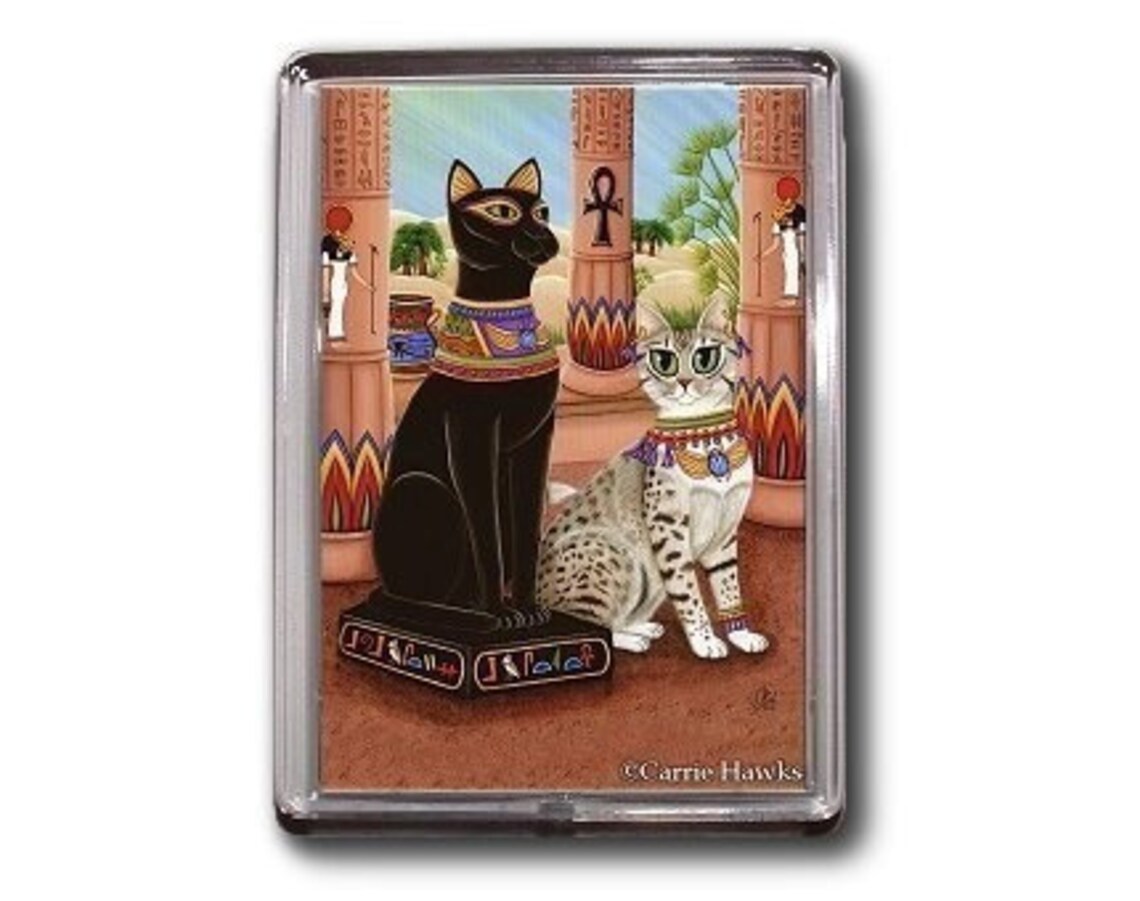 Bast Cat Magnet Egyptian Goddess Temple Bastet Egypt Fantasy - Etsy
