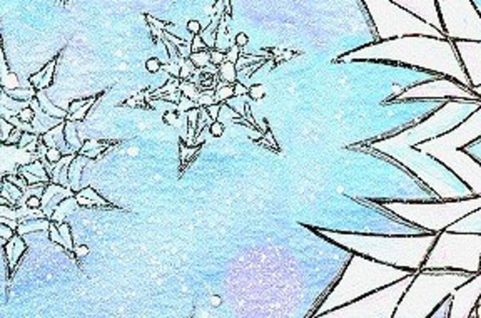 Snow Cat Art Blue Cat Fairy Winter Snowflakes Cat Fantasy Cat Art Print ...