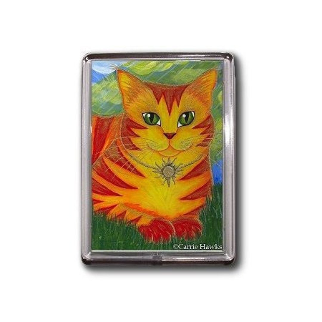Sun Cat Magnet Rajah Golden Cat Ra Cat Sunbeams Orange Cat - Etsy