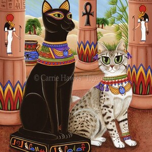 Temple Bastet Cat Bracelet Goddess Egyptian Cat Bast Fantasy Cat Art ...