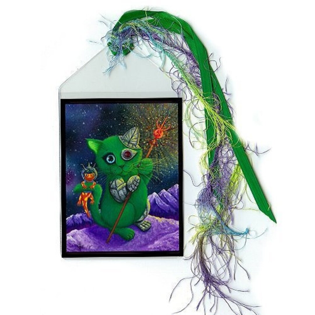 Alien Cyborg Cat Bookmark Salamander Space Cat Sci-fi Page of Wands ...