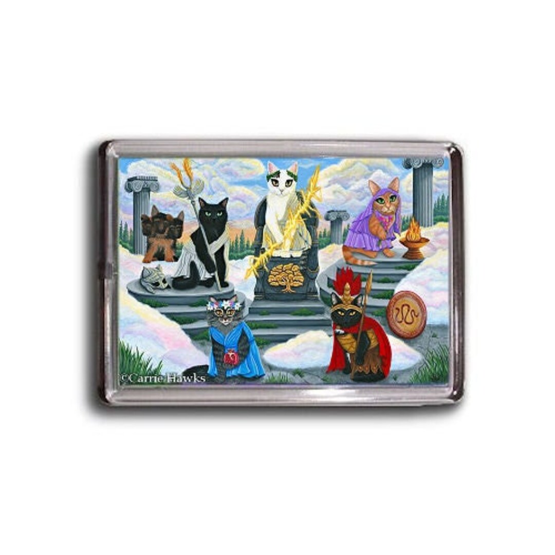Greek Gods Goddesses Cats Magnet Zeus Hades Ares Persephone Hestia ...
