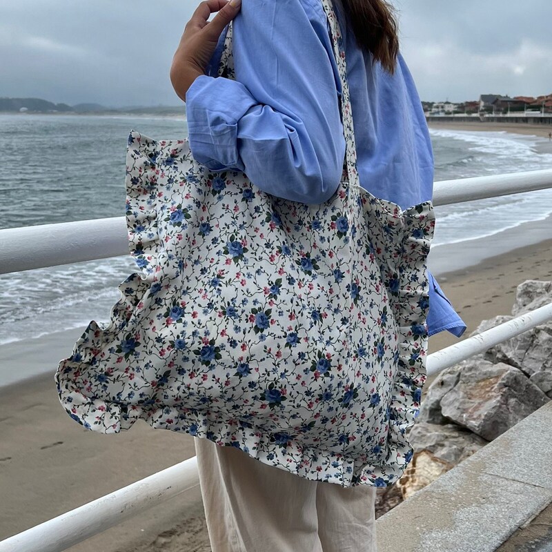 Ruffle Tote Bag - Etsy