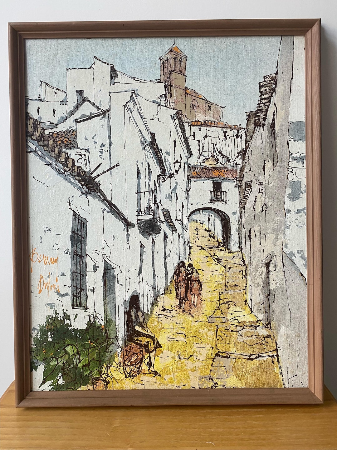 Bernard Dufour (1922-2016) French Artist Painting Oil on Cardboard ...