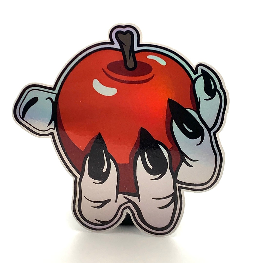 Holographic Malum Apple Sticker - Etsy