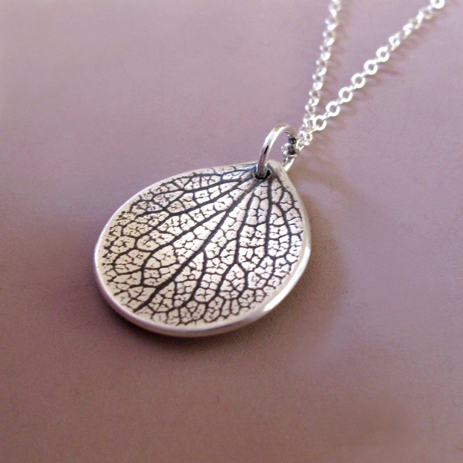 Sterling Silver Petal Necklace Last Minute Gift Free Shipping - Etsy
