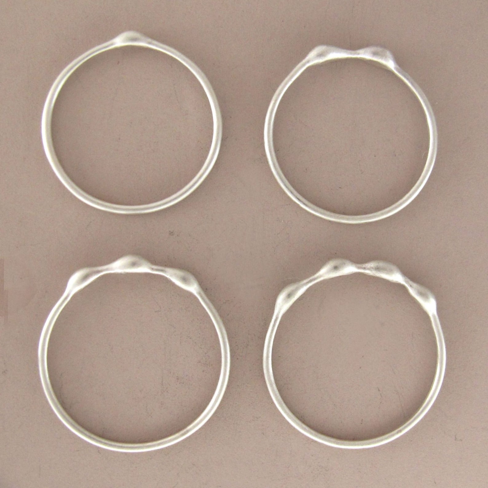 Custom Stacking Ring Set in Sterling Silver Rain Build a - Etsy