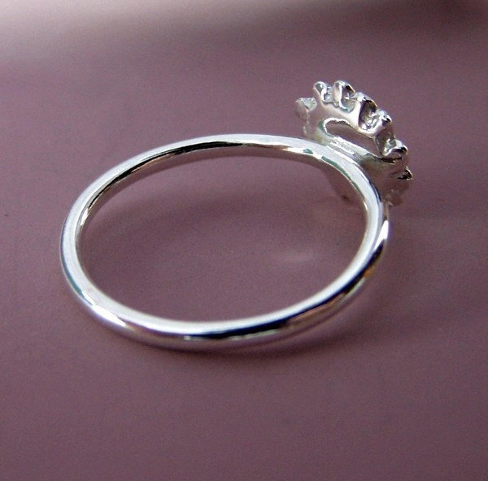 Poppy Flower Ring in Sterling Silver - Etsy