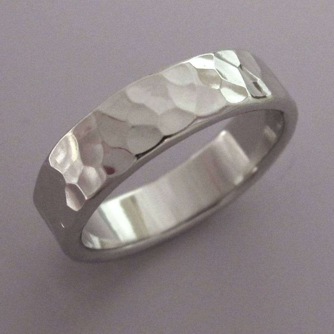 Hammered Palladium 950 Wedding Ring, Choose a Width and Finish - Etsy