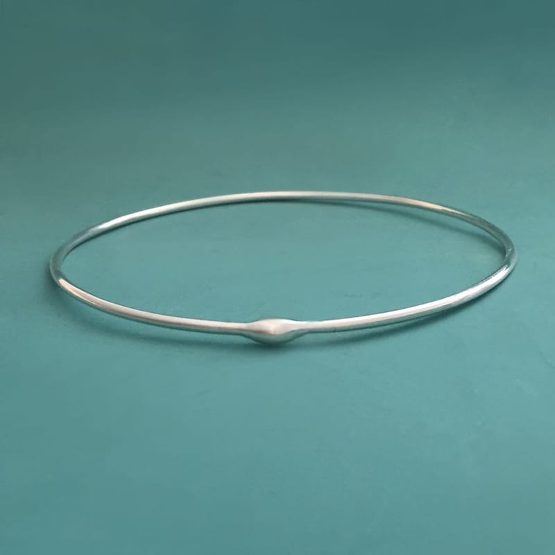 Silver Rain Bangle - Etsy