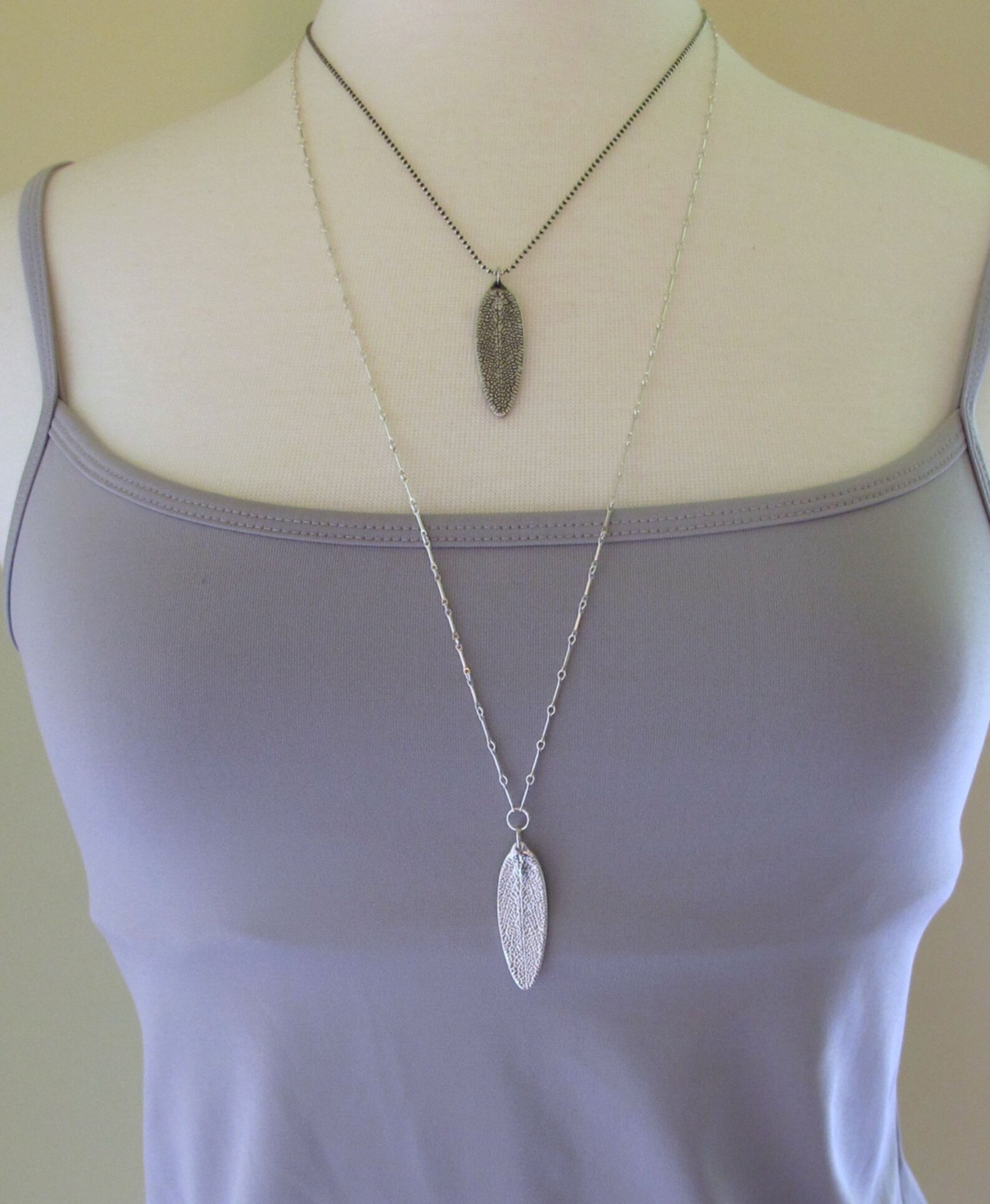 Sage Leaf Necklace in Sterling Silver Last Minute Gift Free - Etsy