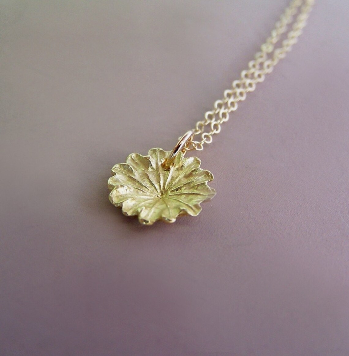 Poppy Flower Necklace in 14k Yellow Gold Tiny Poppy Charm - Etsy
