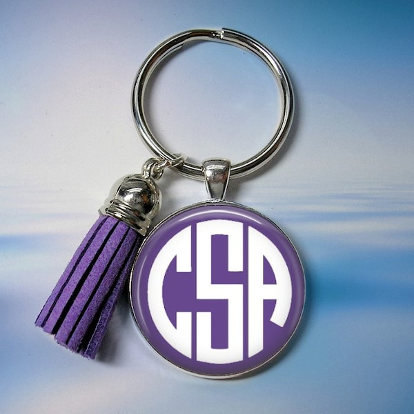 Monogram Key Chain - Etsy