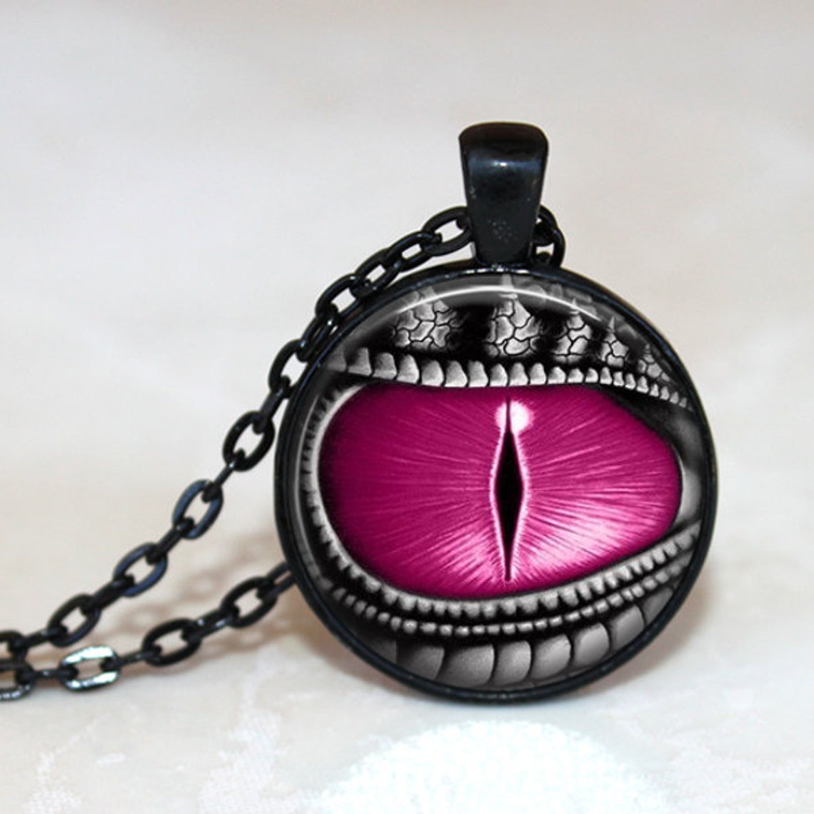 Pink Dragon's Eye Pendant Necklace or Key Chain Choice | Etsy