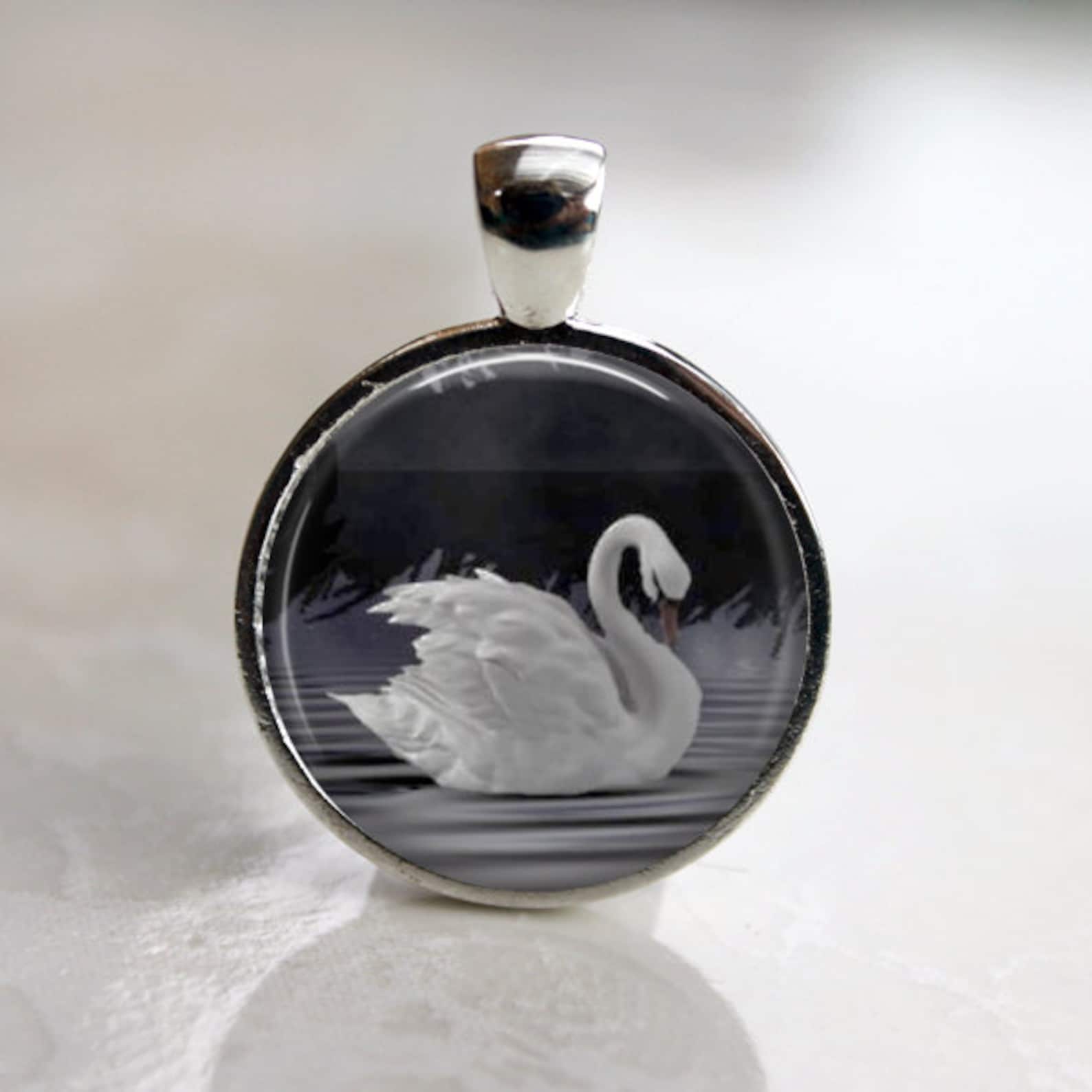 Swan Pendant Swan Necklace Swan Key Chain Artist's | Etsy